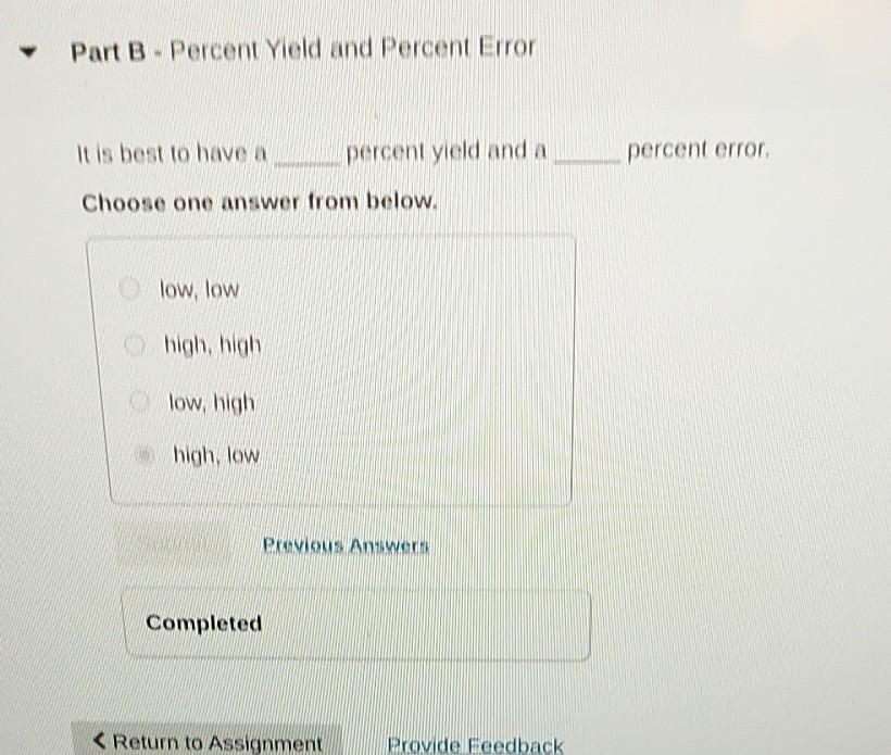 Solved which is the correct equation for percent yield? | Chegg.com