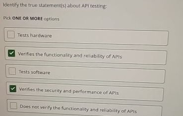 Solved Identify the true statement(s) ﻿about API | Chegg.com