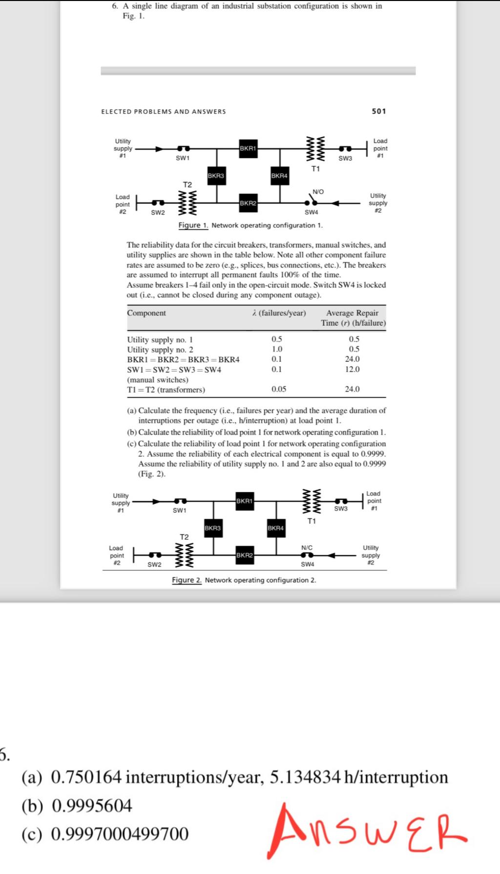 Solved A single line diagram of an industrial substation | Chegg.com