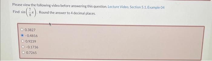 Solved Please view the following video before answering this | Chegg.com