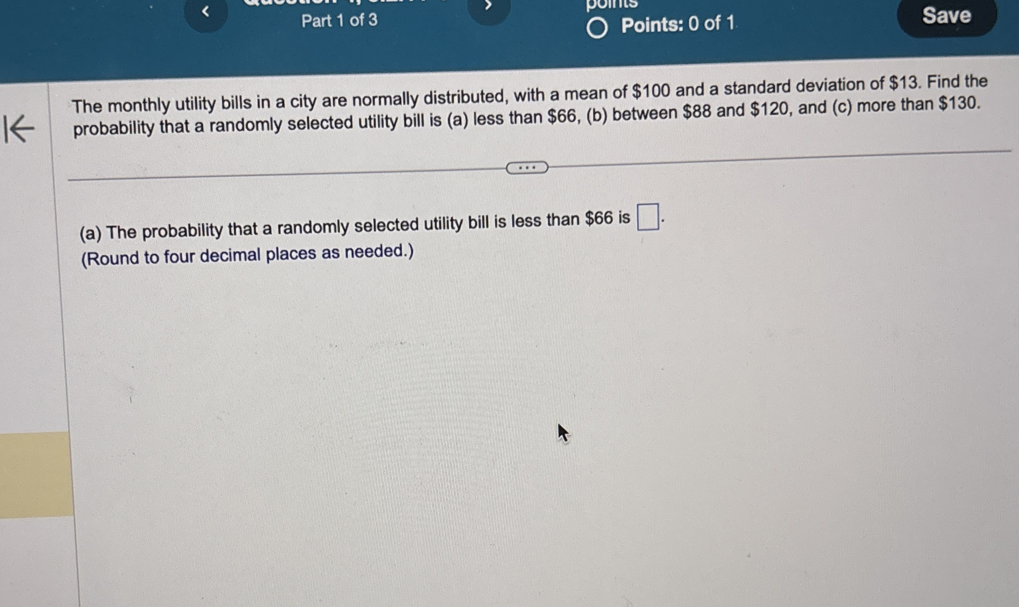 Solved The monthly utility bills in a city are normally | Chegg.com