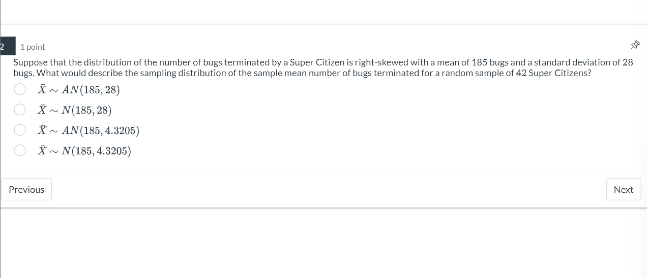 Solved 1 ﻿pointSuppose that the distribution of the number | Chegg.com