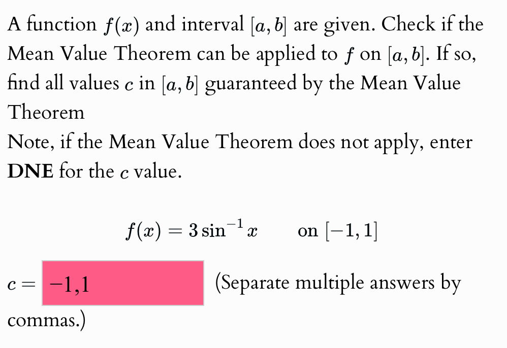Solved A function f(x) ﻿and interval a,b ﻿are given. Check | Chegg.com