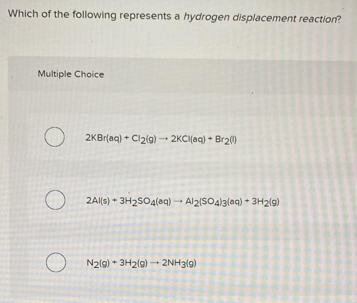 Solved Which of the following represents a hydrogen | Chegg.com
