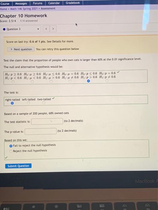 Solved Gradebook Course Messages Forums Calendar Home > Math | Chegg.com