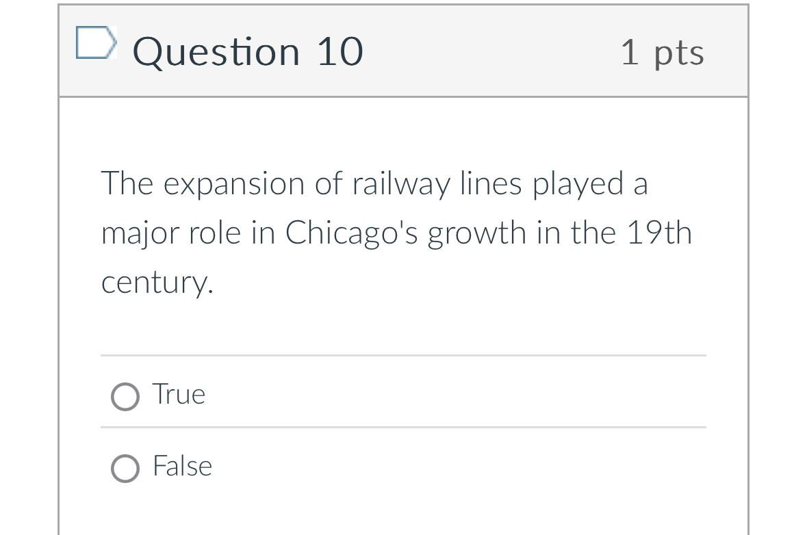 Solved Question 101 ﻿ptsThe expansion of railway lines | Chegg.com