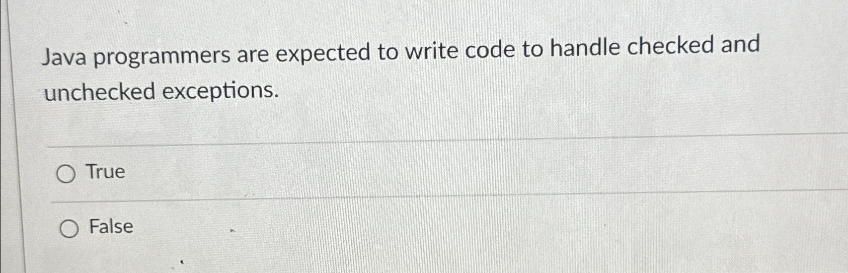 Solved Java programmers are expected to write code to handle | Chegg.com