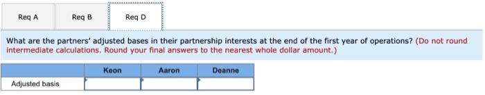Solved Compute the adjusted basis of each partner's | Chegg.com