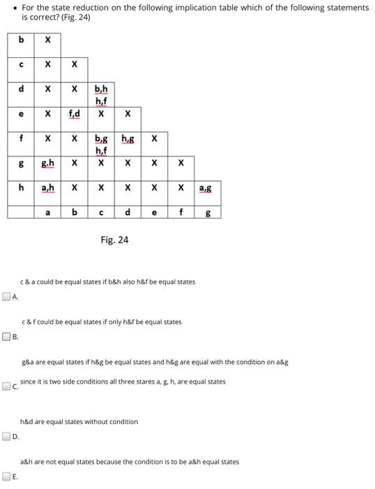 Solved • For the state reduction on the following | Chegg.com