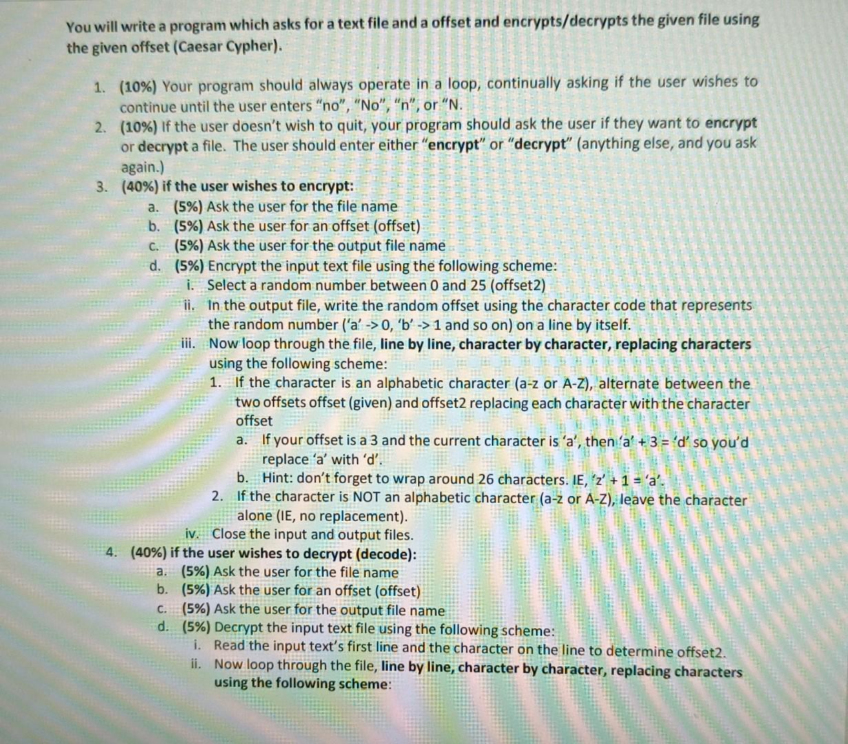 Solved You will write a program which asks for a text file | Chegg.com