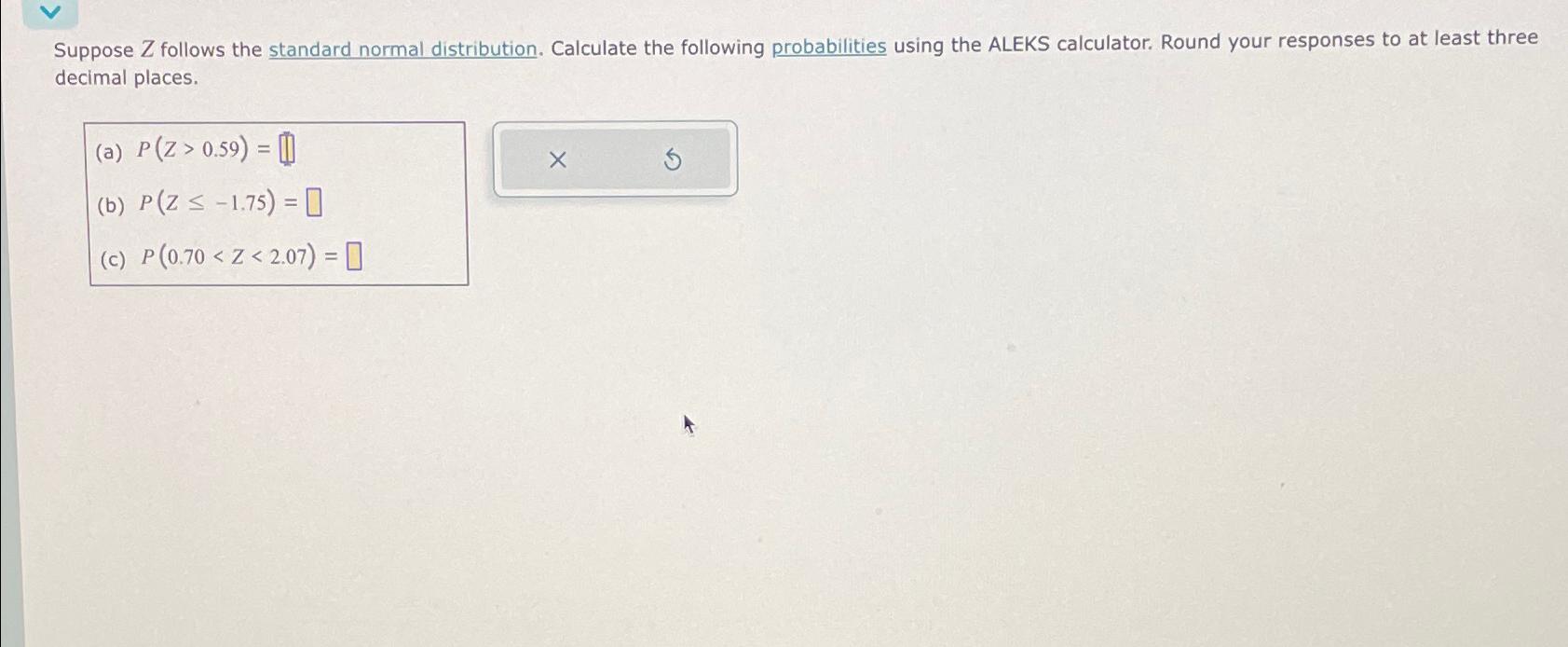 Suppose Z ﻿follows the standard normal distribution. | Chegg.com