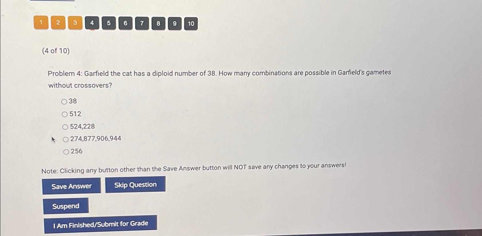 Solved 12345678910(4 ﻿of 10)Problem 4: Garfield the cat has | Chegg.com
