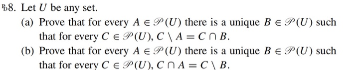 Solved 58. Let U be any set. (a) Prove that for every A EP | Chegg.com