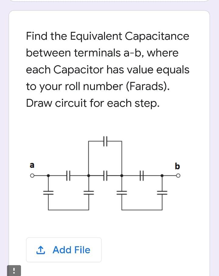 Solved Find the Equivalent Capacitance between terminals | Chegg.com
