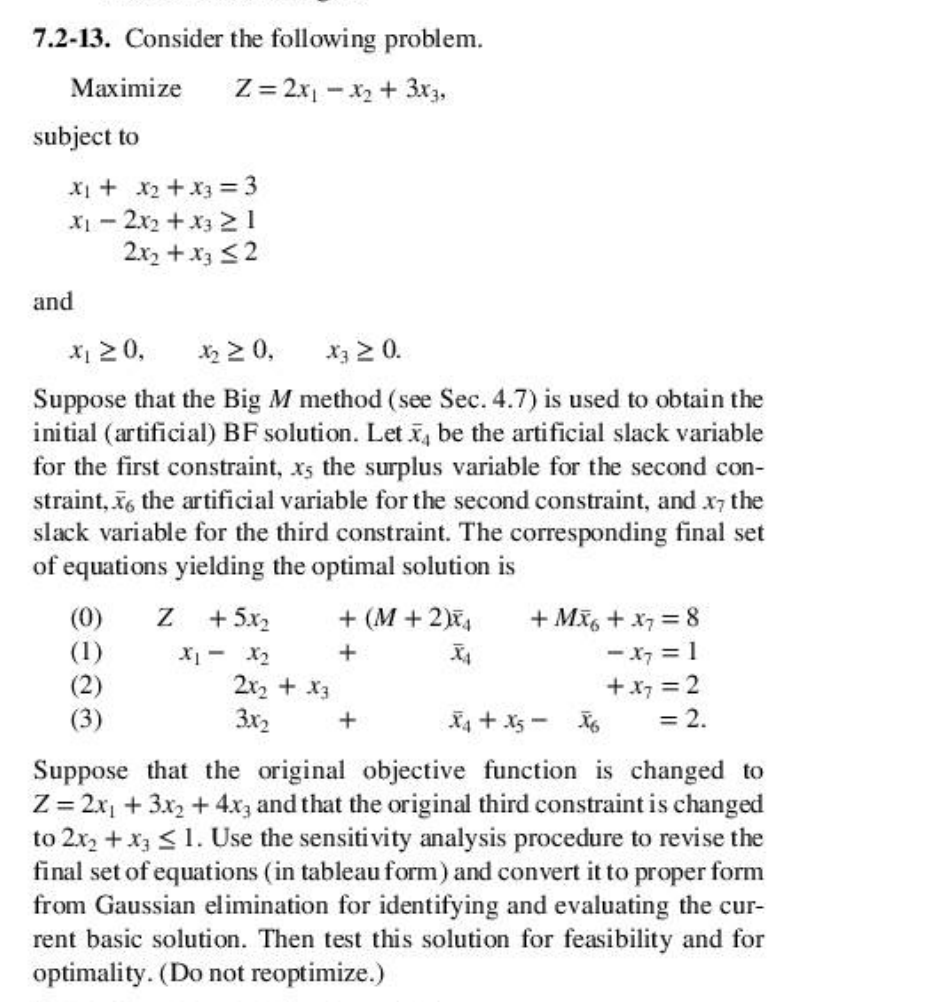 Solved 7.2-13. ﻿Consider the following problem. ﻿Maximize | Chegg.com