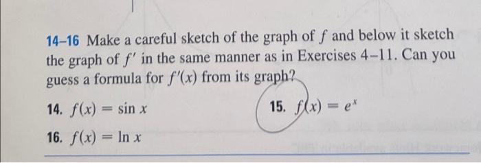 Solved 14–16 Make a careful sketch of the graph of f and | Chegg.com