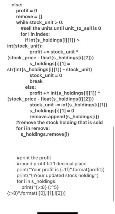 Solved from collections import deque s_holdings = deque() | Chegg.com