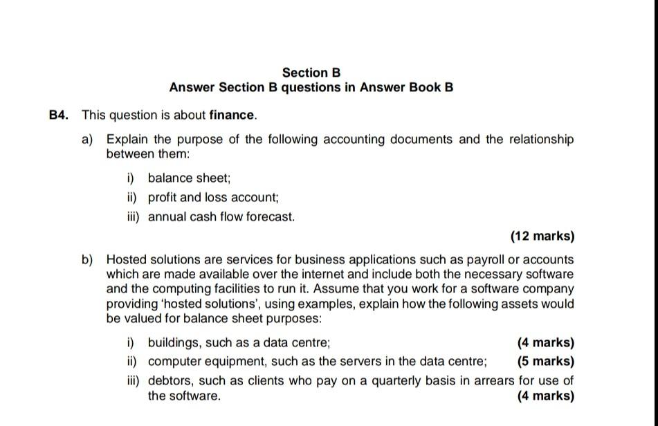 Solved Section B Answer Section B questions in Answer Book B | Chegg.com