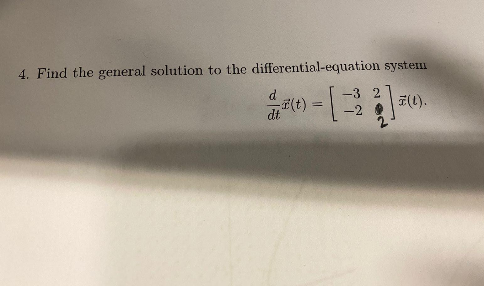 Solved 4. Find the general solution to the | Chegg.com