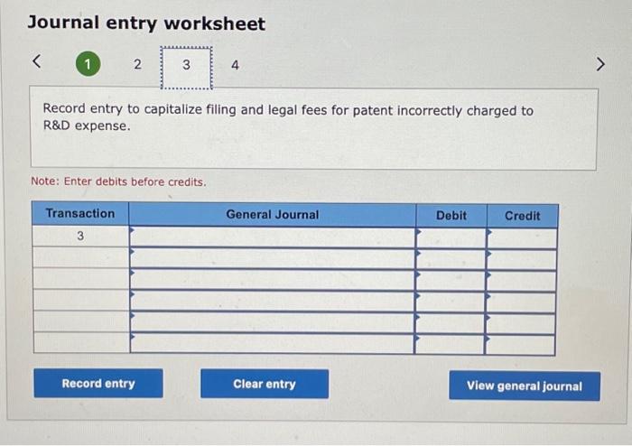 Solved Journal entry worksheet Record entry to capitalize | Chegg.com