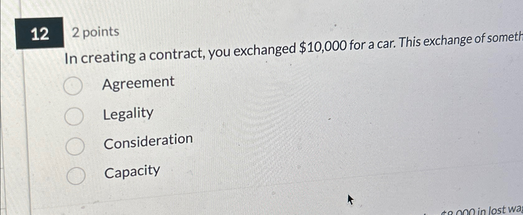 Solved 122 ﻿pointsIn creating a contract, you exchanged | Chegg.com