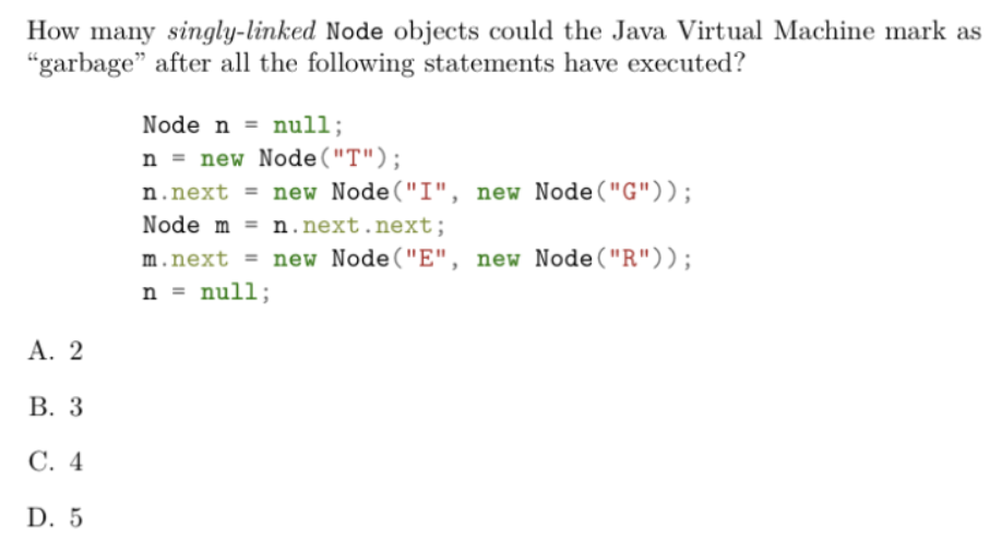 Solved How many singly-linked Node objects could the Java | Chegg.com