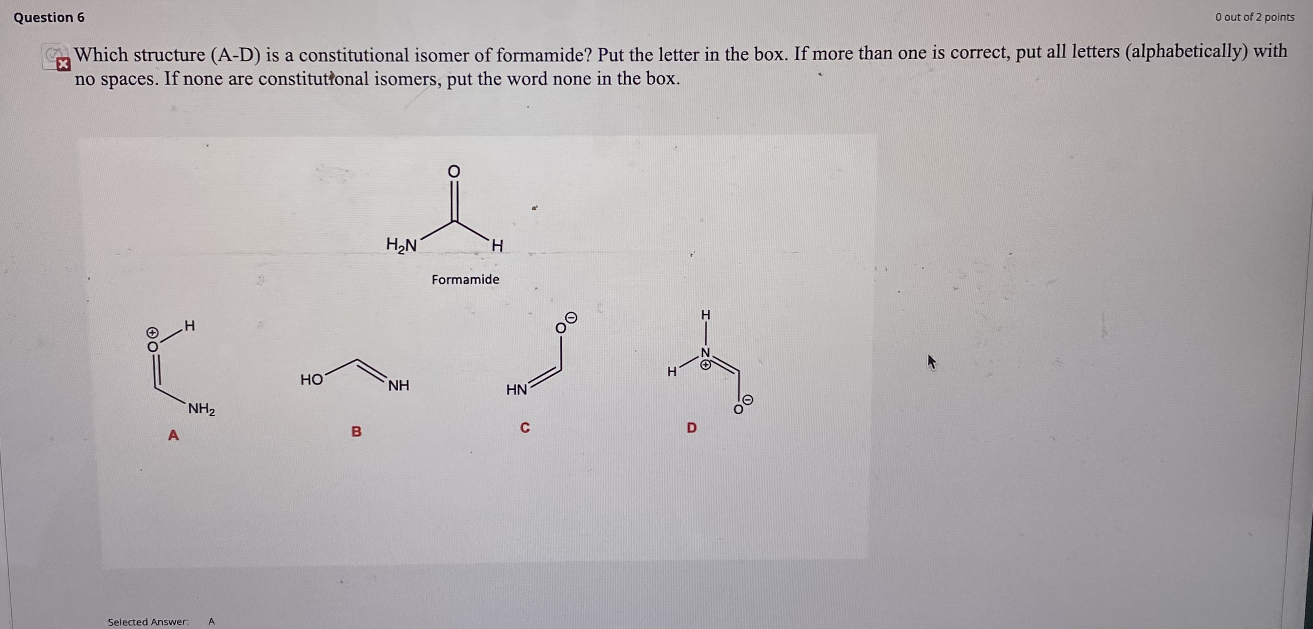 Solved Which structure (A-D) ﻿is a constitutional isomer of | Chegg.com