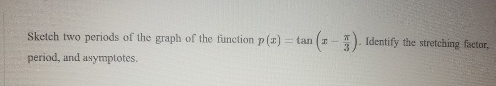 Solved Sketch two periods of the graph of the function p(x) | Chegg.com