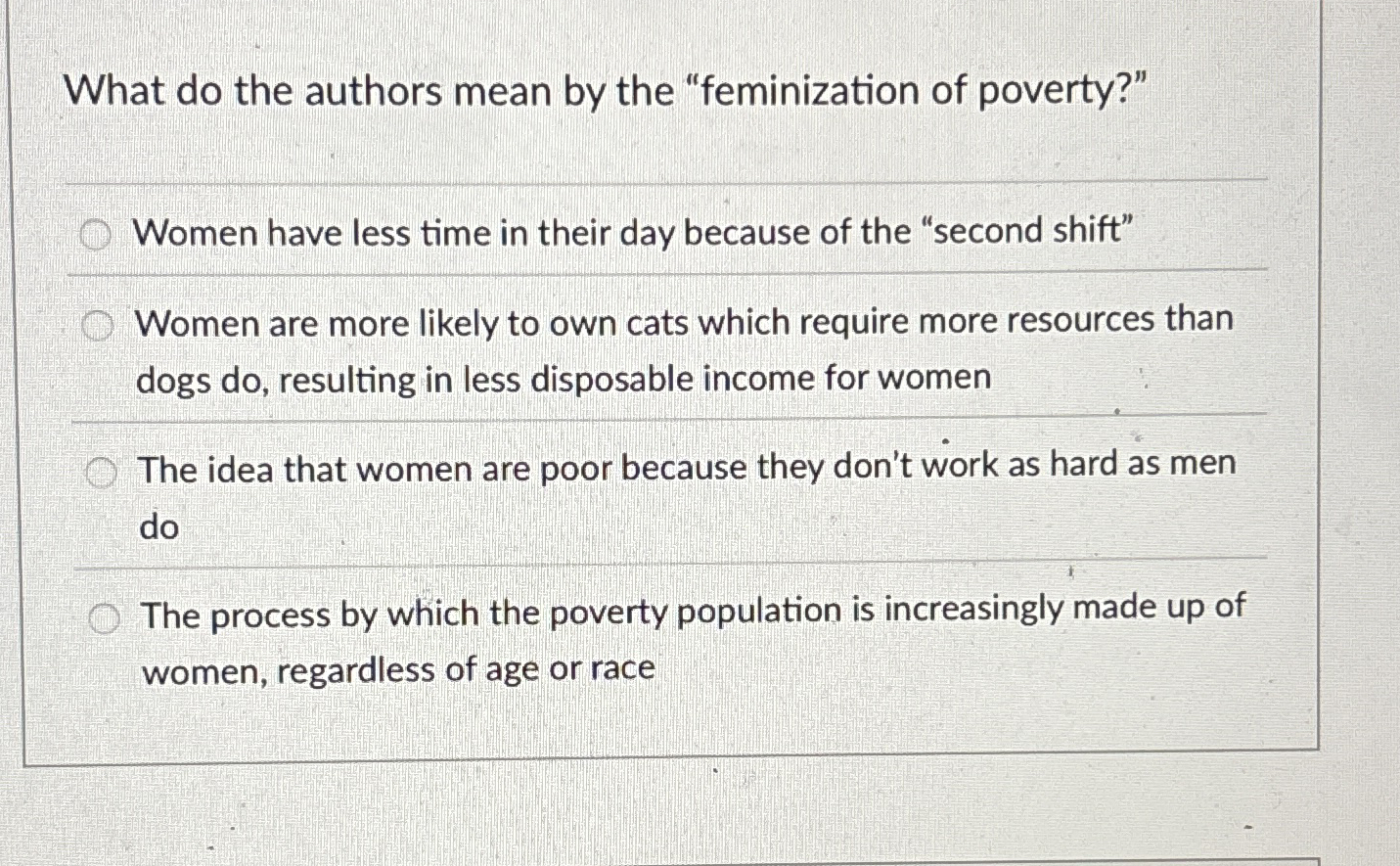 Solved What do the authors mean by the "feminization of | Chegg.com
