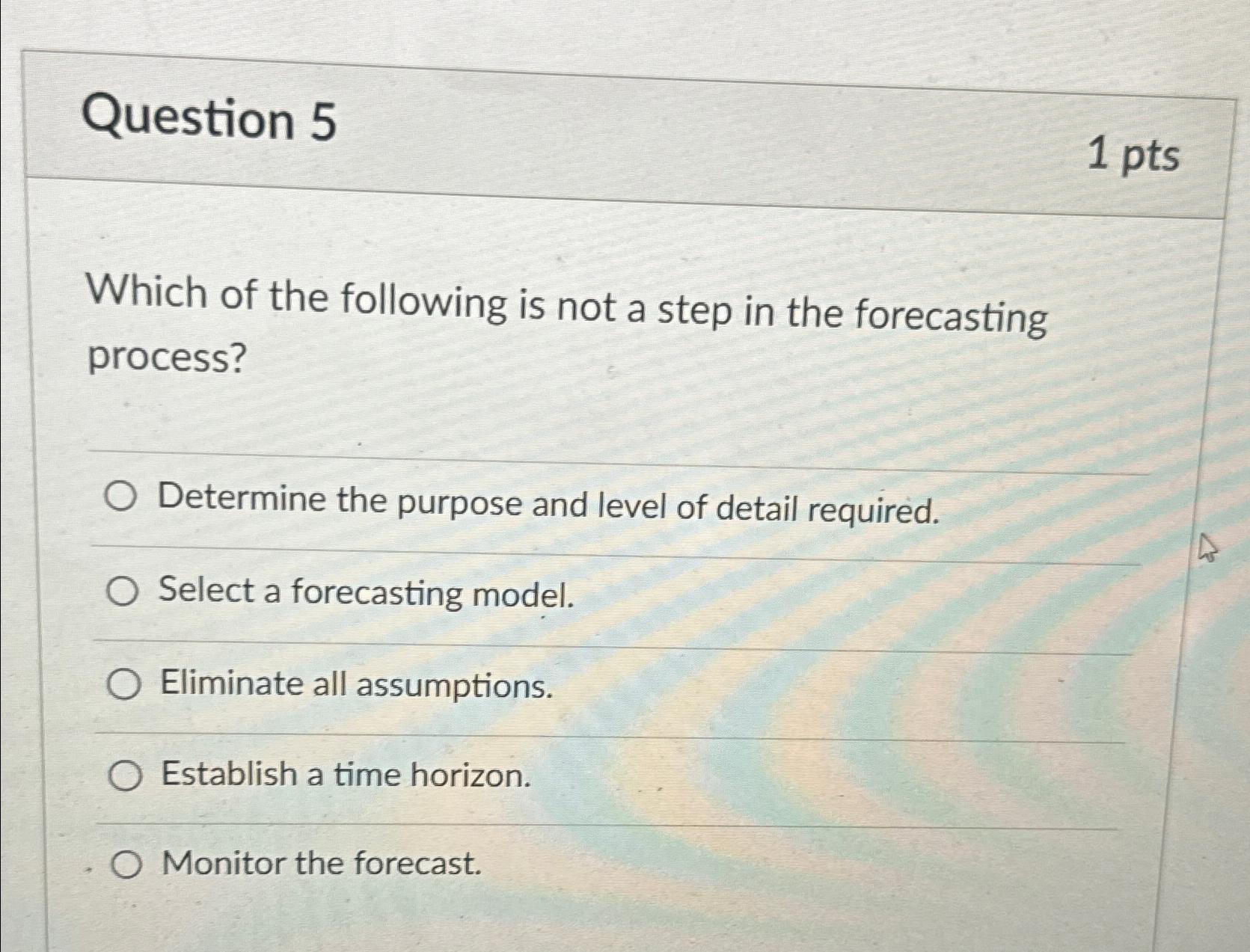 Solved Question 51 ptsWhich of the following is not a step | Chegg.com Solved Question 51 ptsWhich of the following is not a step | Chegg.com