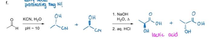 Solved f. protonating ring N! | Chegg.com