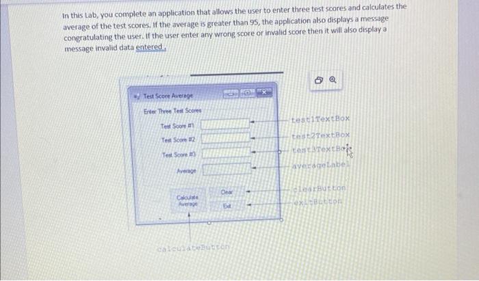 Solved In this Lab, you complete an application that allows | Chegg.com