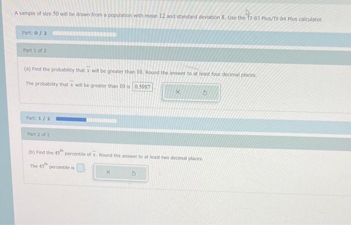 Solved A sample of size 50 will be drawn from a population | Chegg.com
