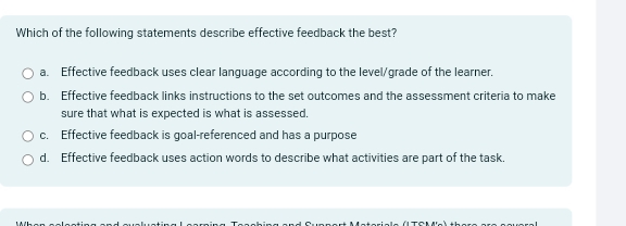 Solved Which of the following statements describe effective | Chegg.com