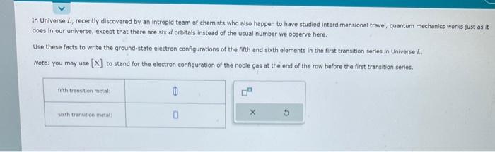 Solved In Universe L, recently discovered by an intrepid | Chegg.com