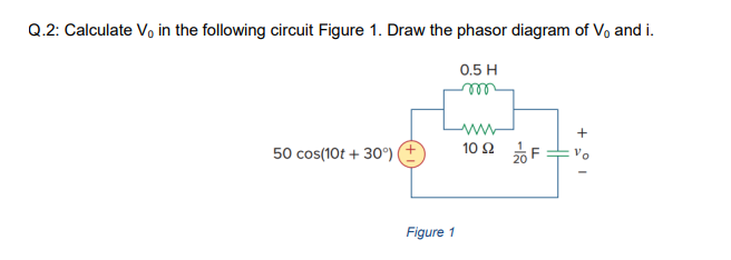 Solved by an EXPERT Q.2: Calculate V0 in ﻿the following circuit Figure 1. | Chegg.com