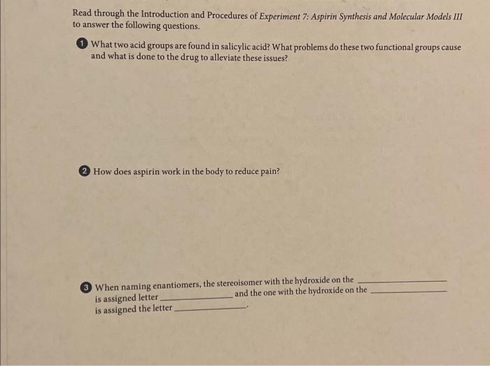 Solved Read through the Introduction and Procedures of | Chegg.com