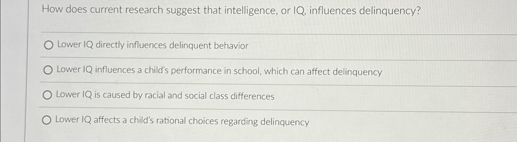 Solved How does current research suggest that intelligence, | Chegg.com