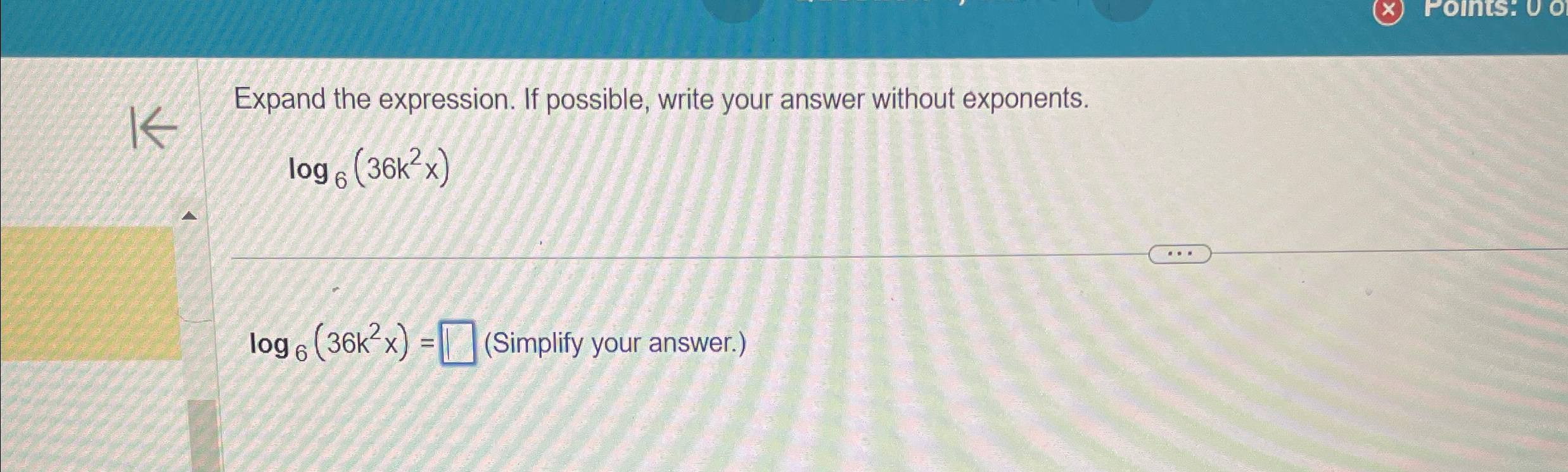 Solved Expand the expression. If possible, write your answer | Chegg.com