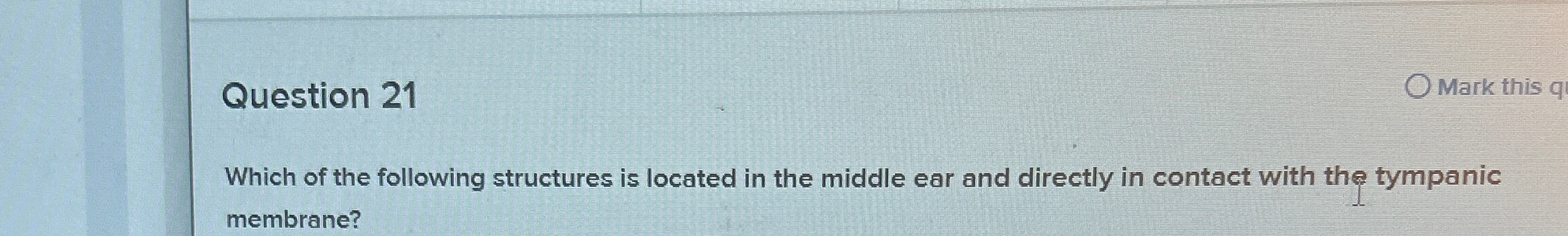 Solved Question 21Mark thisWhich of the following structures | Chegg.com