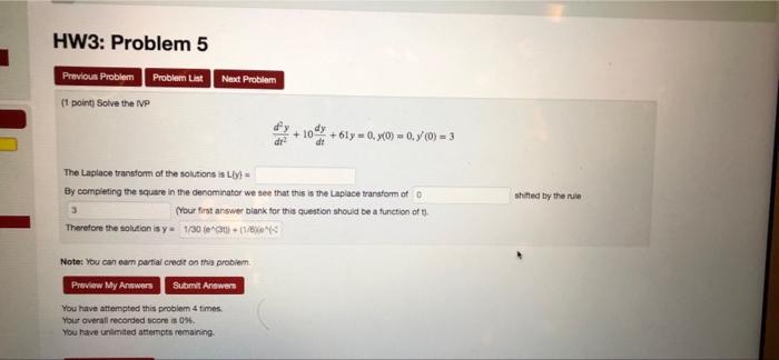 Solved HW3: Problem 5 Previous Problem Problem List ct | Chegg.com