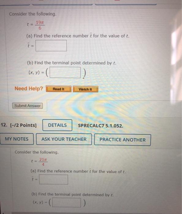 Solved Consider the following. 1971 6 (a) Find the reference | Chegg.com
