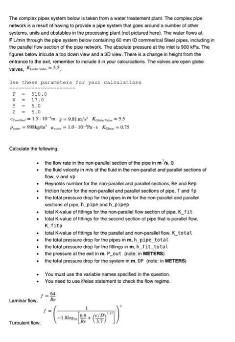Solved The complex pipes system below is taken from a water | Chegg.com