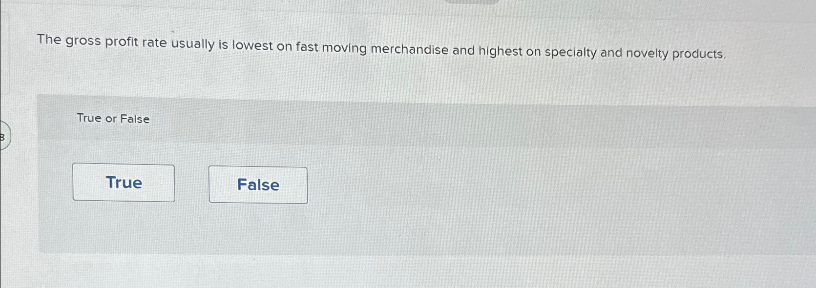 Solved The gross profit rate usually is lowest on fast | Chegg.com