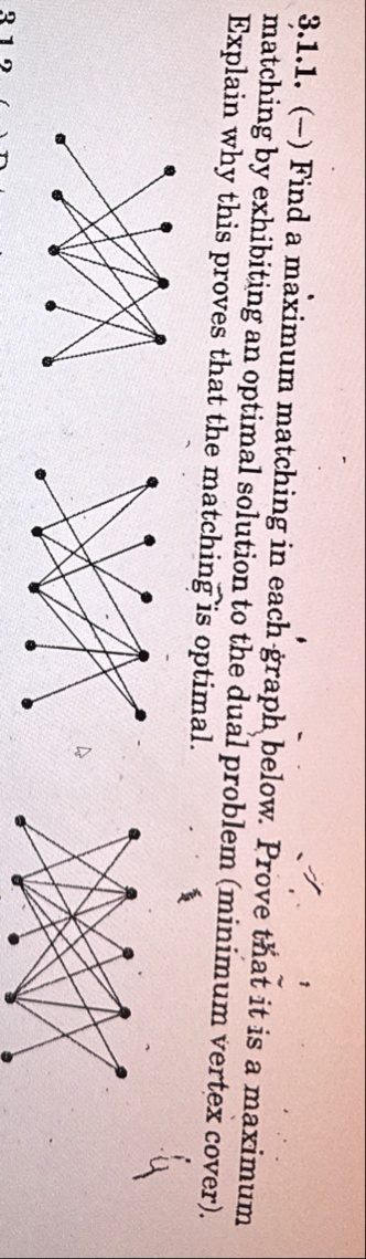 3.1.1. ( - ) ﻿Find a maximum matching in each graph | Chegg.com