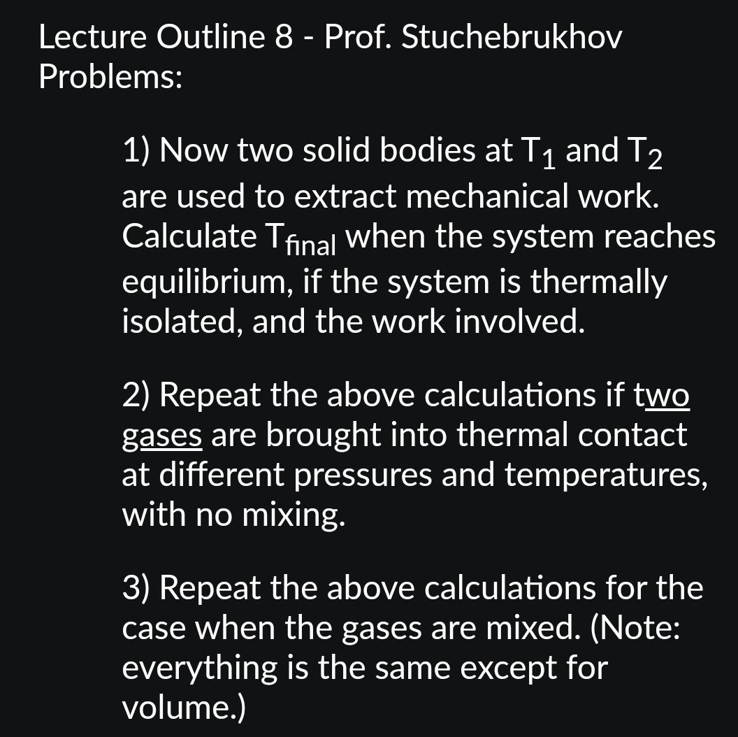 Solved Lecture Outline 8 - ﻿Prof. Stuchebrukhov Problems:Now | Chegg.com