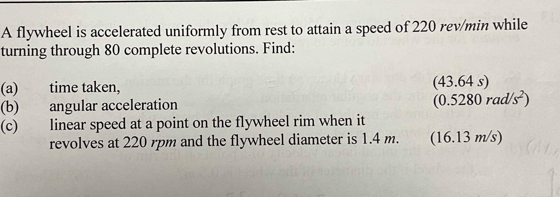 Solved A flywheel is accelerated uniformly from rest to | Chegg.com