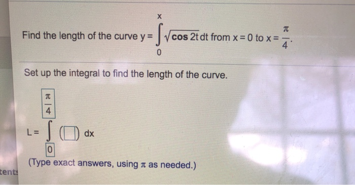 Solved Find the length of the curve x = W 9 sect-1dt, on - | Chegg.com
