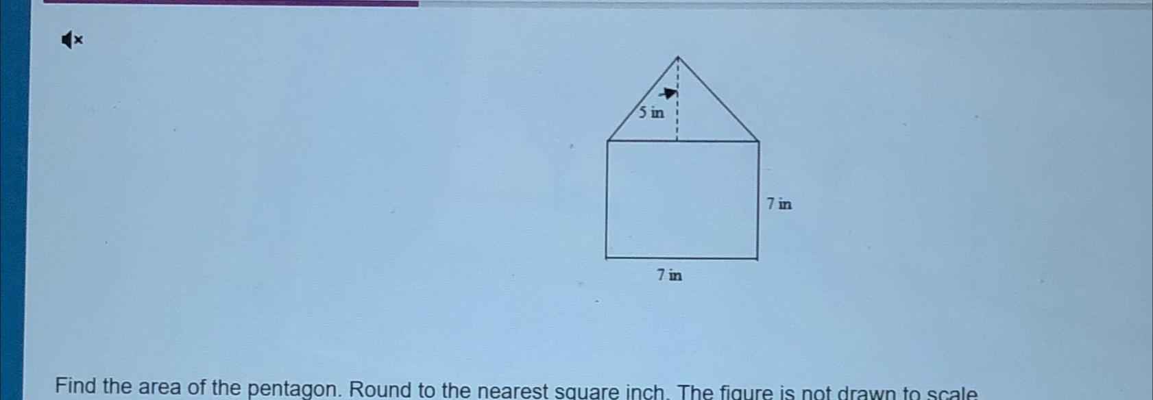 Solved 4xFind the area of the pentagon. Round to the nearest | Chegg.com