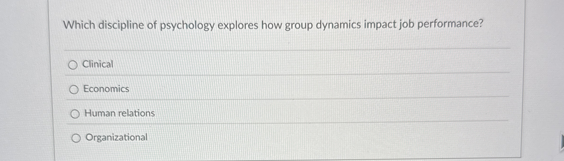 Solved Which discipline of psychology explores how group | Chegg.com